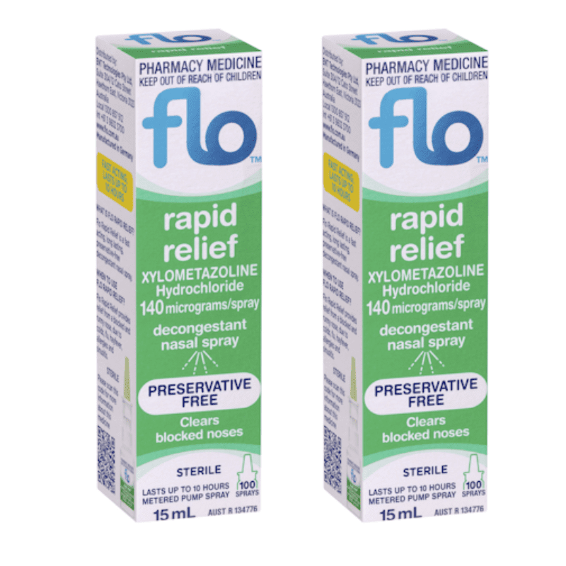 Flo Rapid Relief Nasal Spray - 2 Pack for Blocked Nose